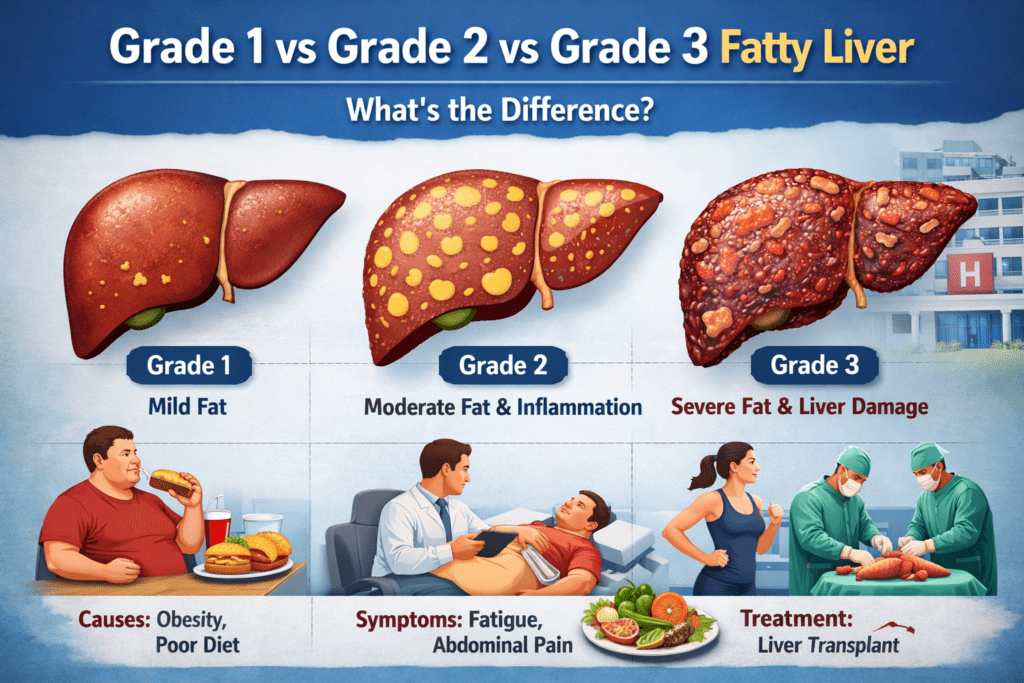 Grade 1 vs Grade 2 vs Grade 3 Fatty Liver: What’s the Difference?